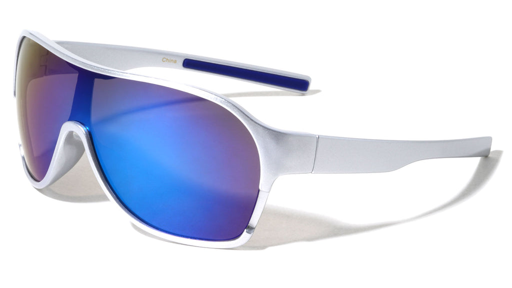 BP0244-CM Color Mirror Shield Aviators Sports Wholesale Sunglasses ...