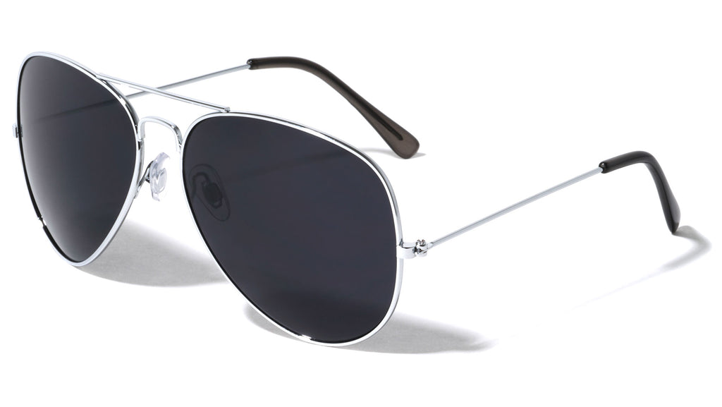 L6258-SD Large Super Dark Aviators Wholesale Sunglasses - Frontier ...