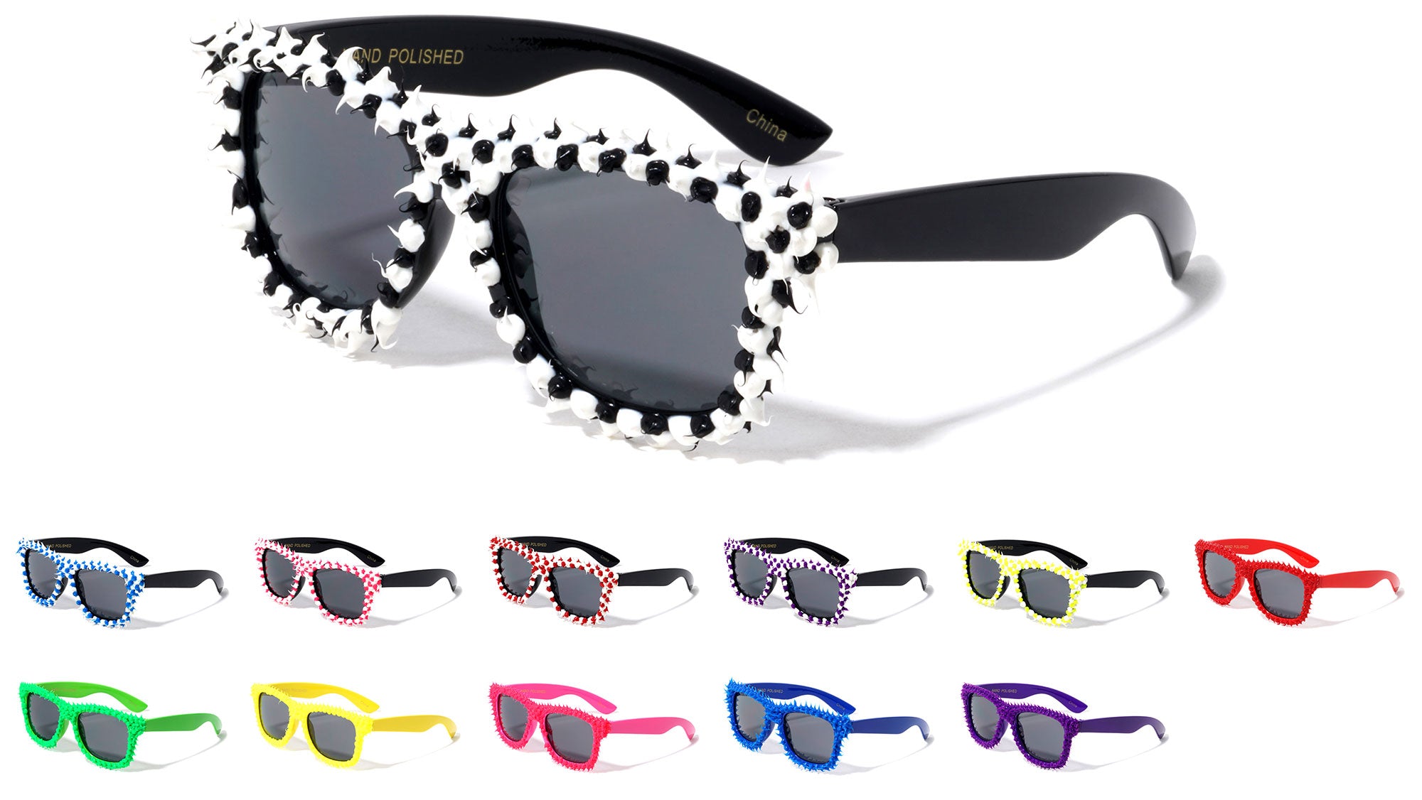Classic Square Spike Wholesale Sunglasses - Frontier Fashion, Inc.